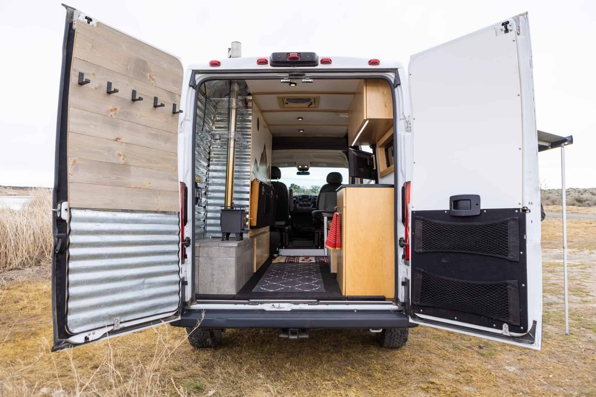 2017 Ram Pro Master 1500 136” High Roof conversion | wood stove ...