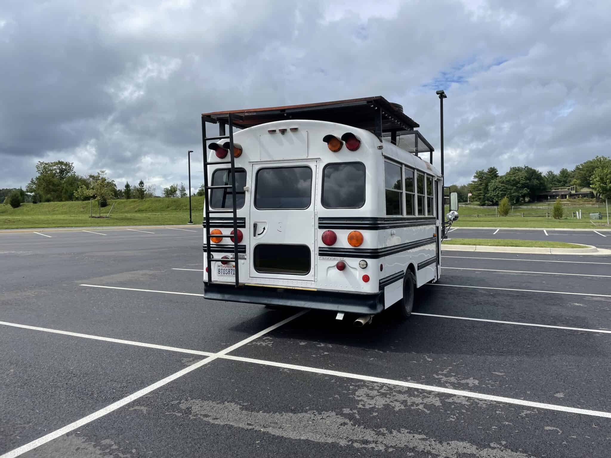 4-Window Short Bus | ’03 Ford e350 7.3L Diesel | Roof Deck & 600w Solar ...