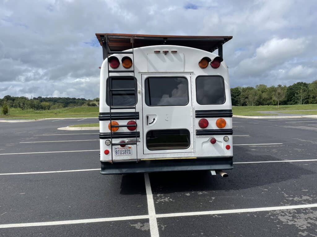 4-Window Short Bus | ’03 Ford e350 7.3L Diesel | Roof Deck & 600w Solar ...