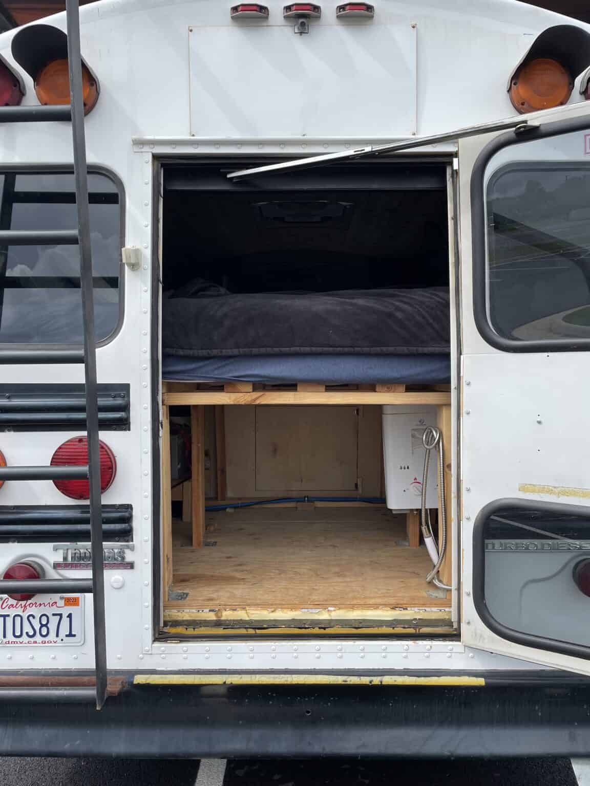 4-Window Short Bus | ’03 Ford e350 7.3L Diesel | Roof Deck & 600w Solar ...