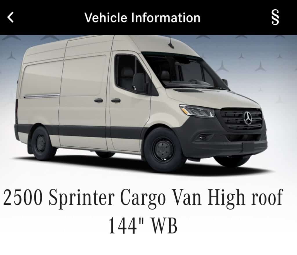 2022 Mercedes Sprinter 2WD - Vanlife Trader