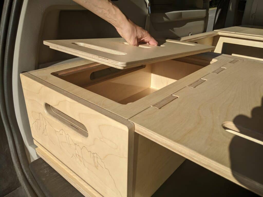 Dodge Grand Caravan with lightweight camper conversion kit - Vanlife Trader