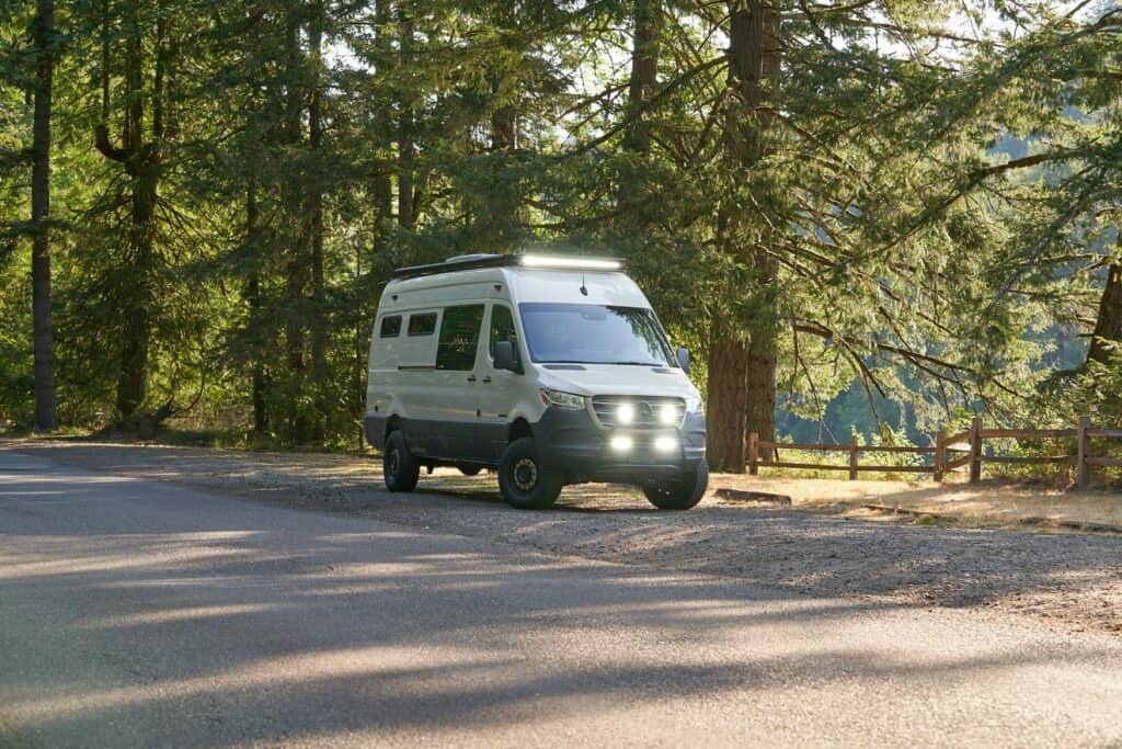 Outside Van Holmes 2022 Mercedes Sprinter 4×4 - Vanlife Trader