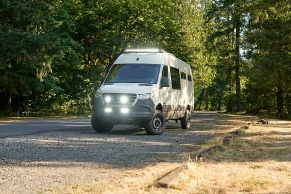 Outside Van Holmes 2022 Mercedes Sprinter 4×4 - Vanlife Trader