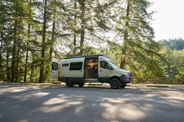 Outside Van Holmes 2022 Mercedes Sprinter 4×4 - Vanlife Trader