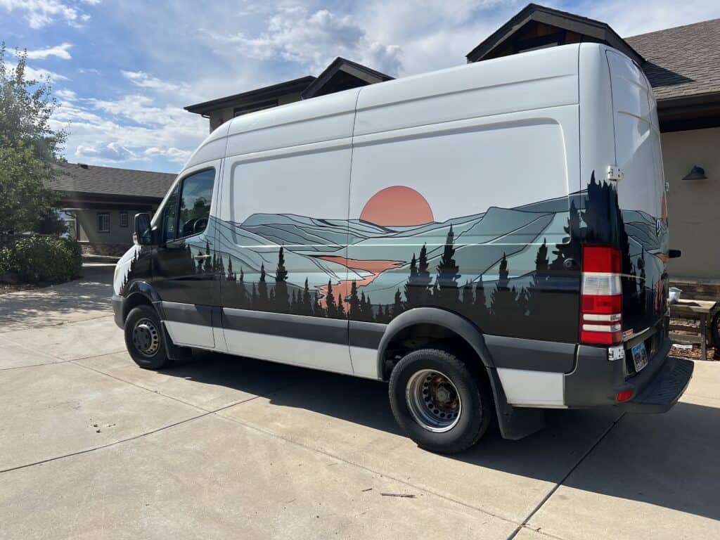 2014 Mercedes Sprinter Dually 3500 with custom wrap - Vanlife Trader