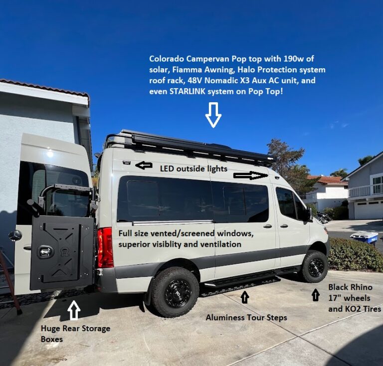2023 AWD Sprinter Pop Top with roof AC! - Vanlife Trader