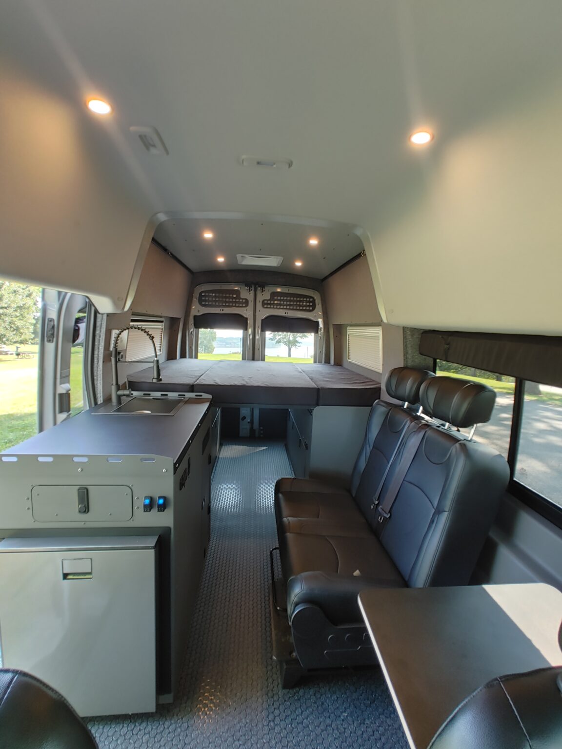 2023 Ford Transit Crew AWD Avalanche Gray Custom Build - Vanlife Trader