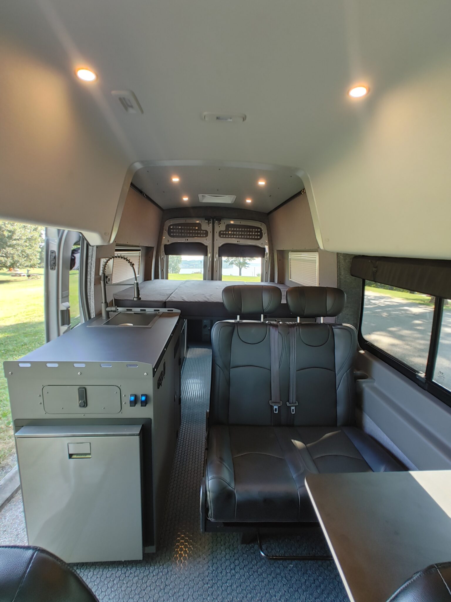 2023 Ford Transit Crew AWD Avalanche Gray Custom Build - Vanlife Trader